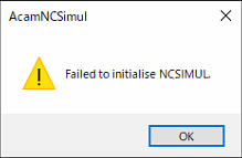 NCSIMULのエラーが起動時に発生する1 – ALPHACAM 日本公式サイト